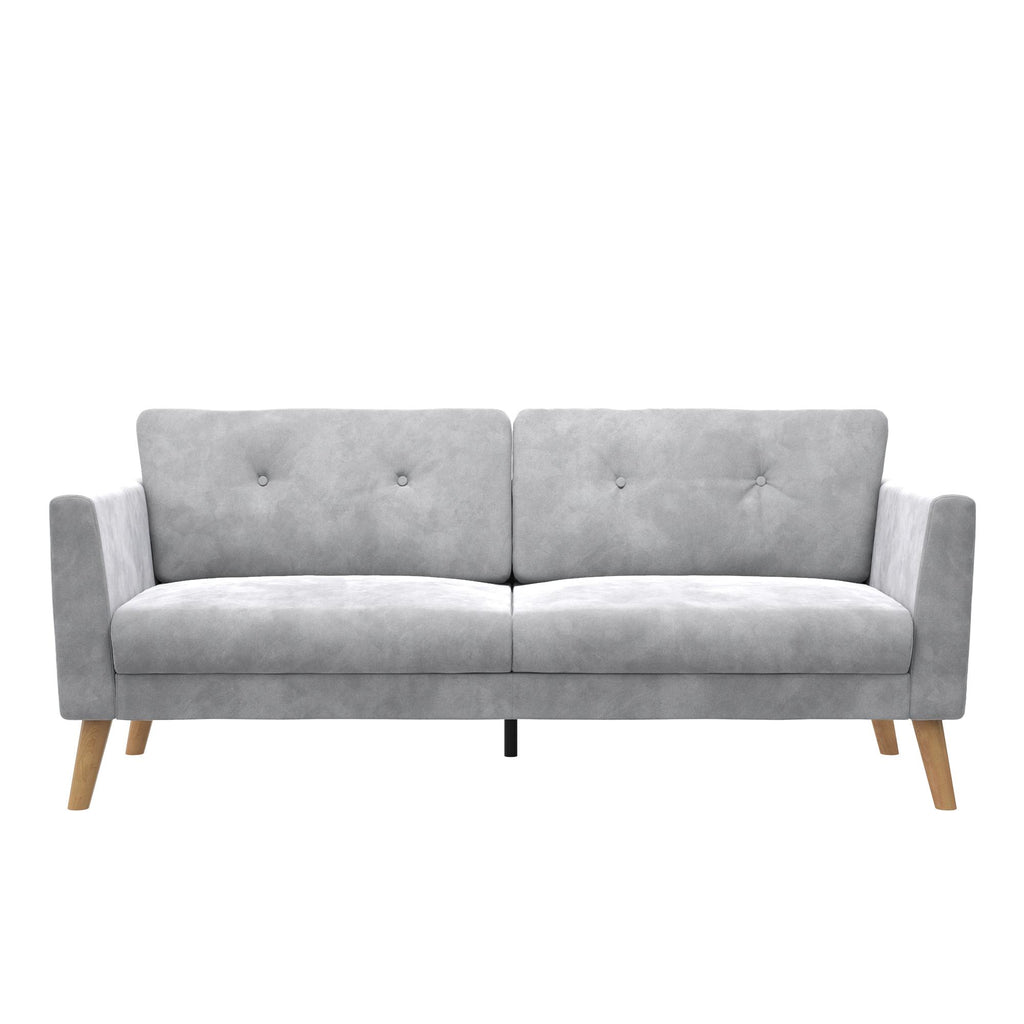 CosmoLiving Gloria Sofa, Light Gray Velvet – Dorel Home