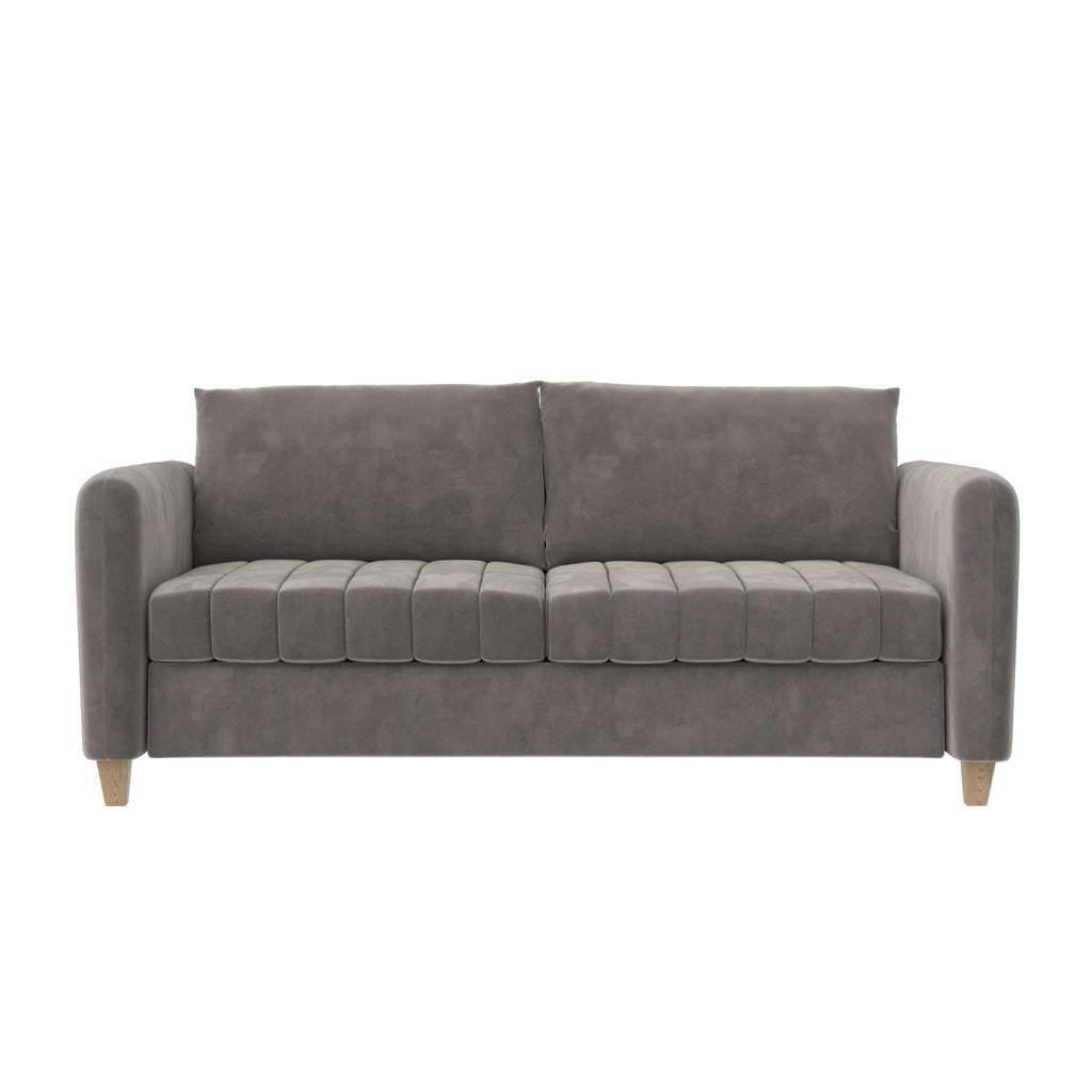 CosmoLiving by Cosmopolitan Coco Sofa, Light Gray Velvet – Dorel Home
